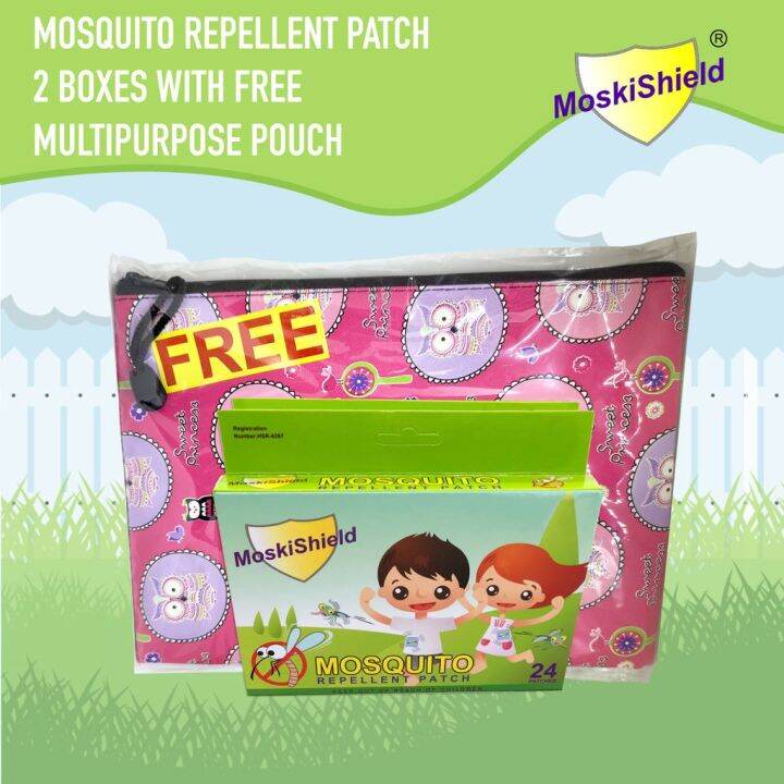 MoskiShield Mosquito Repellent Patch 2 Boxes Plus FREE Multi-purpose ...