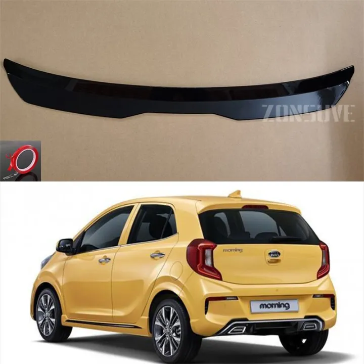 Use For KIA Morning Picanto Roof Spoiler Carbon Fiber Look Accessories ...