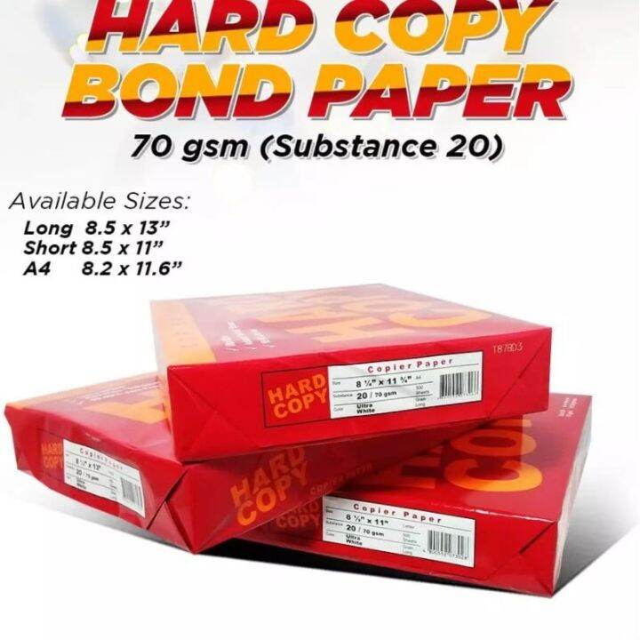  Best 1 Ream 500 Sheets Short A4 Long Hard Copy Bond Paper
