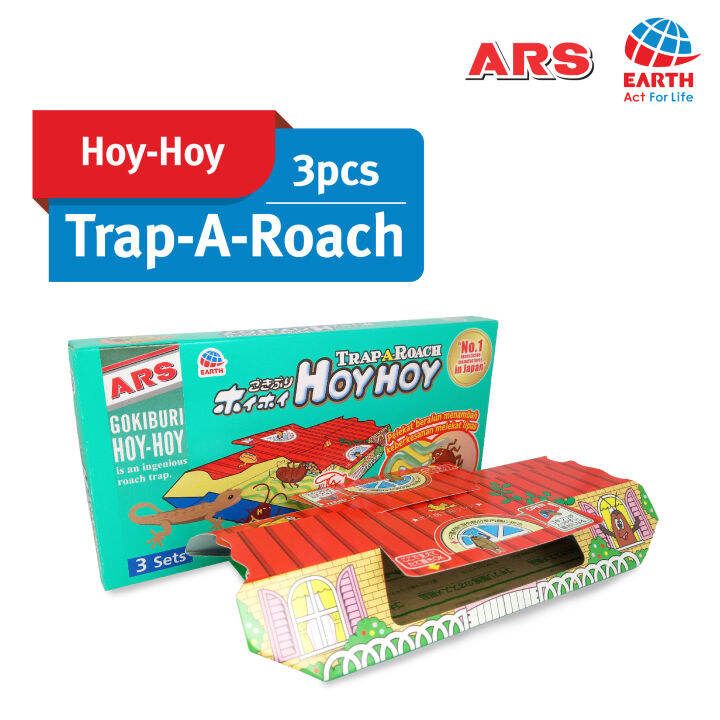 ARS Hoy Hoy Trap-A-Roach 3 sets Insecticide Free Bait Made of Cockroach ...