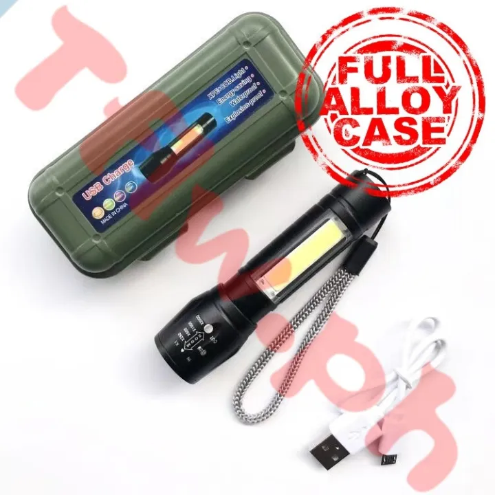 TL XPE POLICE CREE MINI LED FLASHLIGHT RECHARGEABLE WATERPROOF USB ...