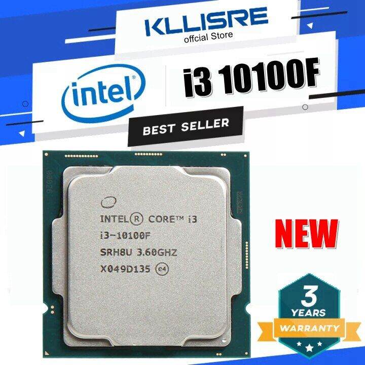 NEW Intel Core i3 10100F 3.6GHz 4-core 8-thread CPU processor L2 = 1M L3 = 6m 65W LGA 1200 no ...