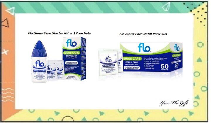 FLO SINUS CARE STARTER KIT + 12s / FLO SINUS CARE REFILL PACK 50s | Lazada