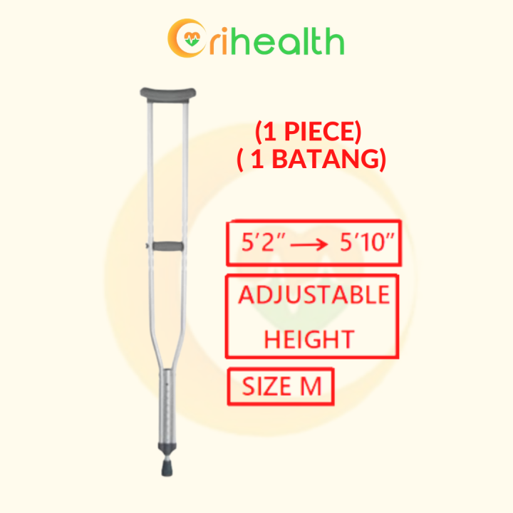 [ 1 PIECE | 1 BATANG ] (M) CRUTCHES SHOULDER ADULT tongkat ketiak ...