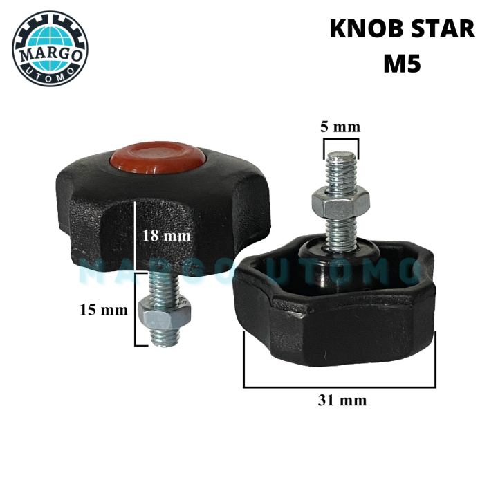 2 pcs Knob Star Adjuster Baut M5 T15 Orange | Lazada Indonesia