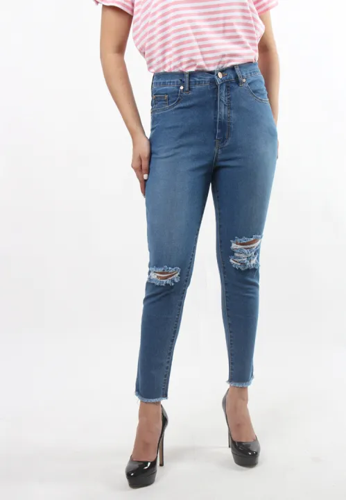 Next High Rise Cut-out Skinny Ankle Jeans | Lazada PH
