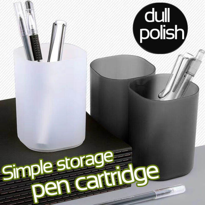 Desktop pen container sanded and simple storage pen container multi ...