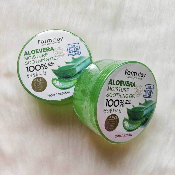 Farm Stay Moisture Soothing Gel 100% Aloe Vera 300ml | Lazada