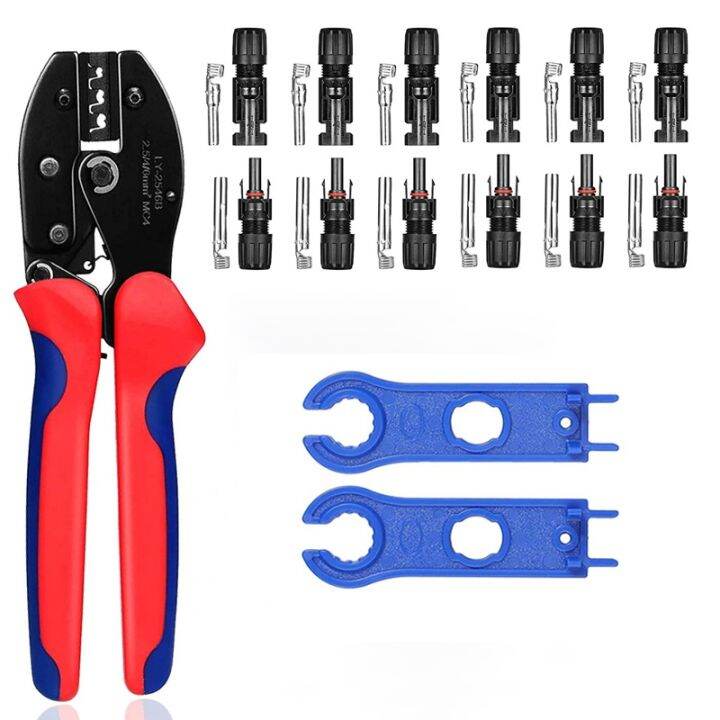 [NEW H] Solar Panel Crimping Tool MC4 Connectors Pliers Ratchet Crimper ...