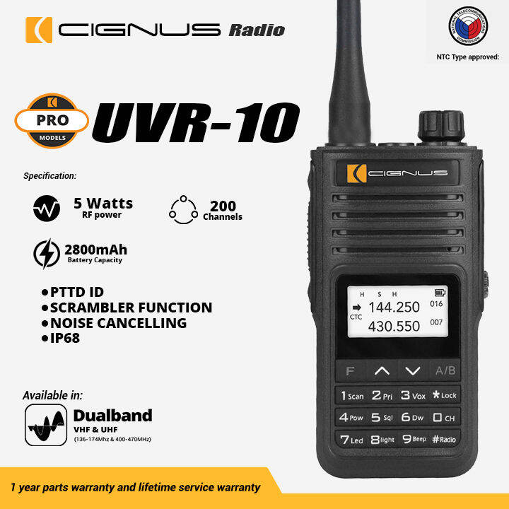 Cignus UVR-10 Two Way Radio | Lazada PH