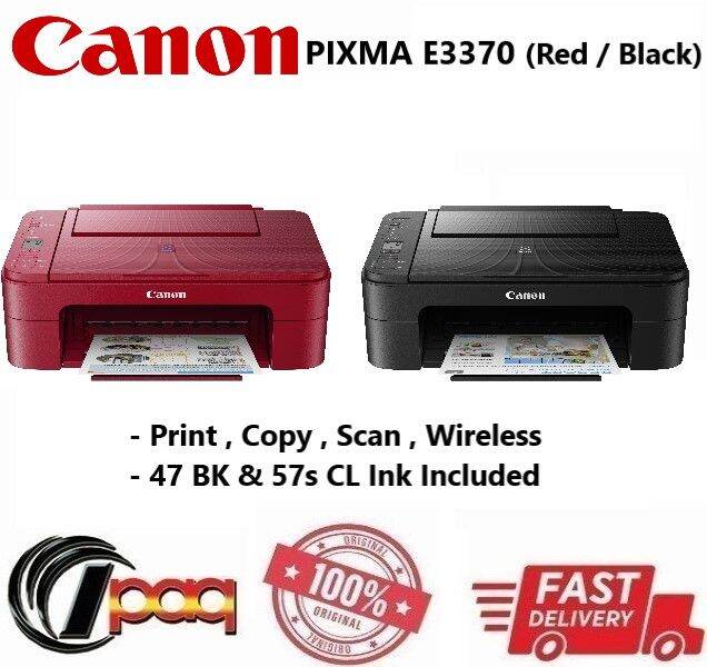 Canon Pixma E3370 All-In-One Wireless Printer (Print,Copy,Scan,Wireless ...