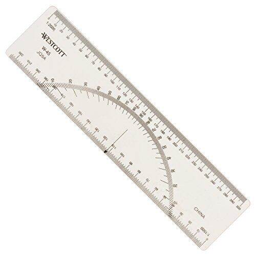 Westcott Metric Protractor Ruler, Metric, 6-Inches (W-45) | Lazada PH