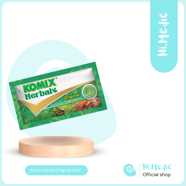 KOMIX HERBAL ORIGINAL SACHET 15 ML | Obat batuk | Nimedic | Obat herbal ...