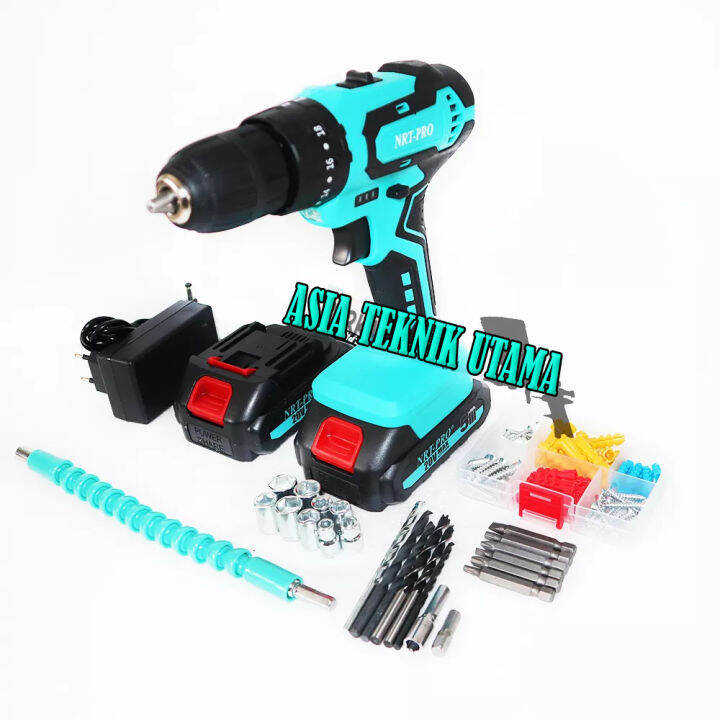 YUKIDO 36vf bor baterai cas komplit 10mm Impact baterai Cordless bor ...