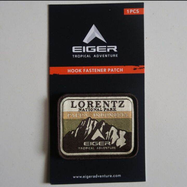 Emblem Patch Eiger Original Taman Nasional Gunung Cartenz Green ...