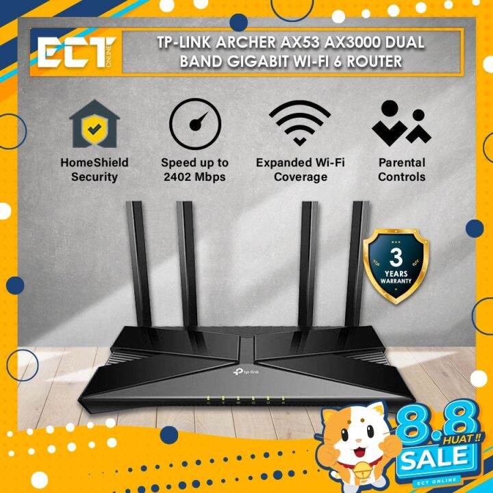 TP-Link Archer AX53 AX3000 Dual Band Gigabit Wi-Fi 6 Router | Lazada