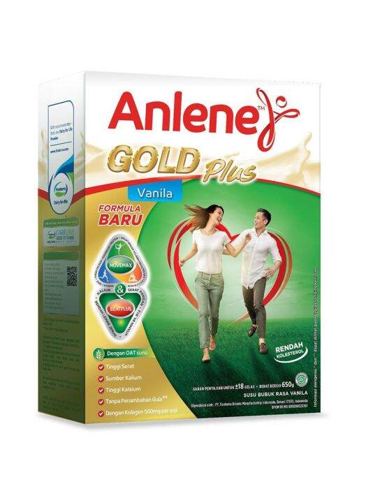Anlene Gold Plus Hi-Calcium Vanila 640 gr / Nutrisi Jantung, Tulang ...