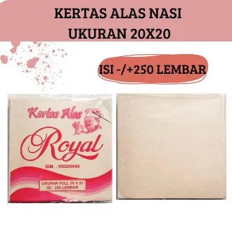 Kertas Nasi Kotak 20x20 Isi 250 Lembar / Kertas Nasi Cokelat / Kertas ...