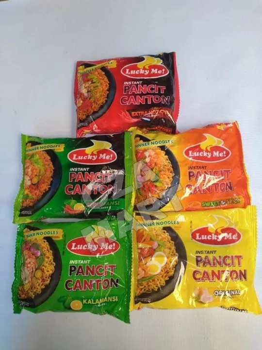 Lucky Me Instant Pancit Canton 80 Grams Thinner Noodles (Flavors ...