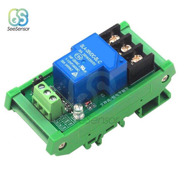 In stock】 DYEFCCING SHOP 5v 12v 24v One 1 Channel Relay Module 30a With Optocoupler Isolation ...