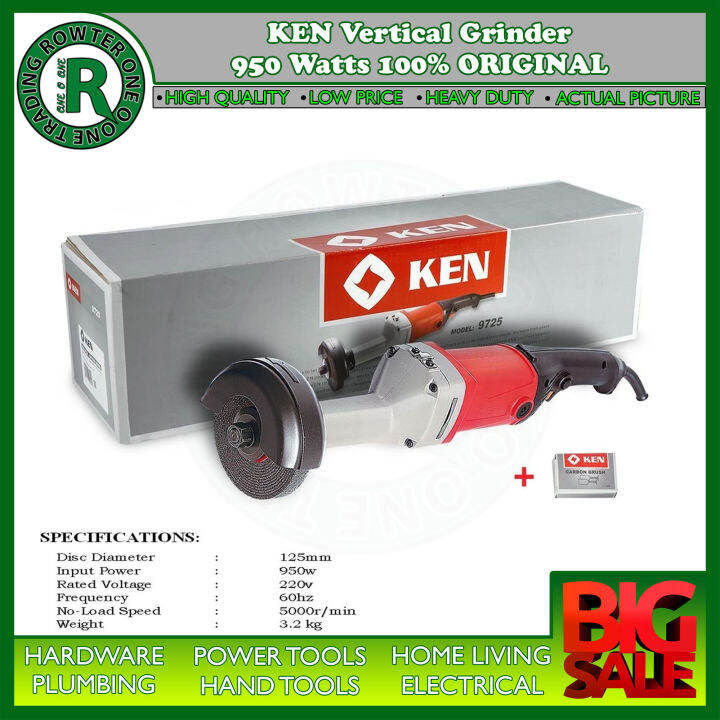 KEN Straight/Vertical Grinder 125MM 950Watts Model: 9725 100% ORIGINAL ...