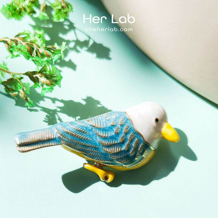 Her Lab | เข็มกลัดนกนางแอ่นน่ารักเข็มกลัดน้ำมันเคลือบภาพวาดรูปนกช่อดอกไม้สำหรับคลิปสำหรับ ...