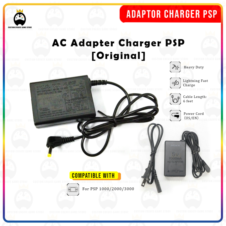 SONY PSP Charger AC Adaptor For MODEL 1000 2000 2006 3000 3006 ...