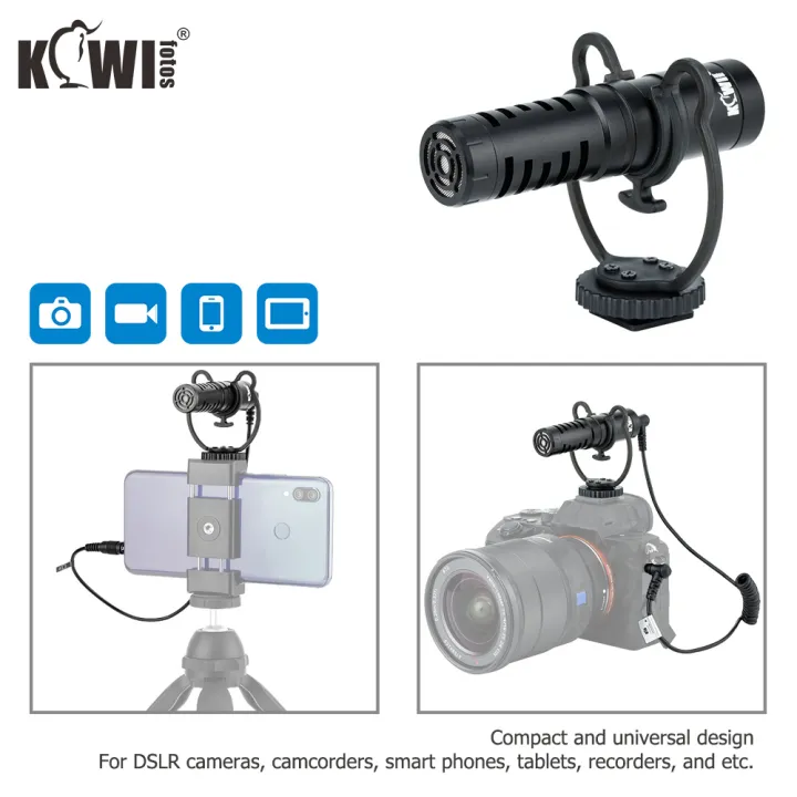 Compact Smart Cell Phone Microphone Camera Video Mic for A7M4 Camera ...