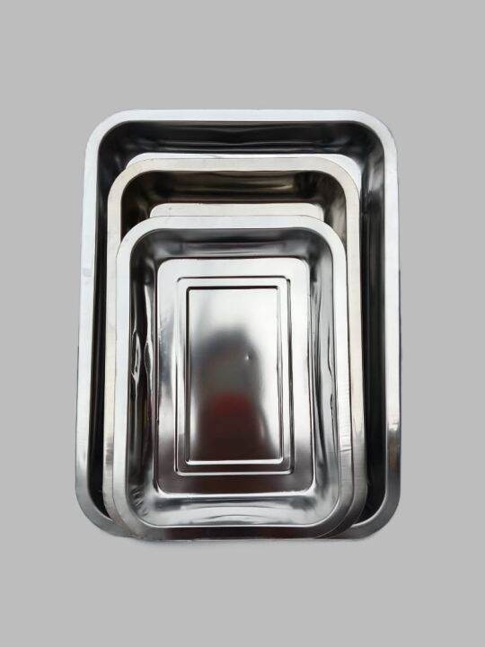 Nampan Stainles 1 set 3 ukuran nampan penyaji | Lazada Indonesia