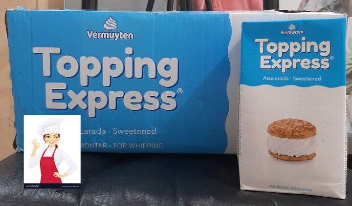 (1 Case) 100% Whipping Cream (12 pcs x 1 Liter) TOPPING EXPRESS ...
