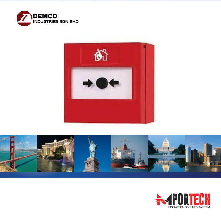Fire Alarm Pull Station Resettable Manual Call Point 12/24V DC 10A (Red ...