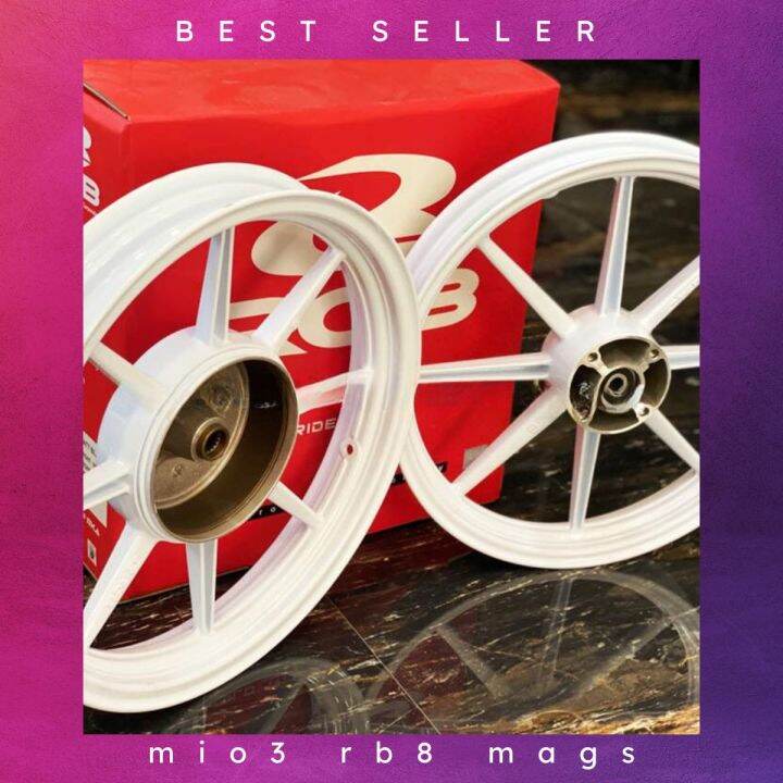 racing boy sports rim sp811 rb8 mags white yamaha mio 125 | Lazada PH
