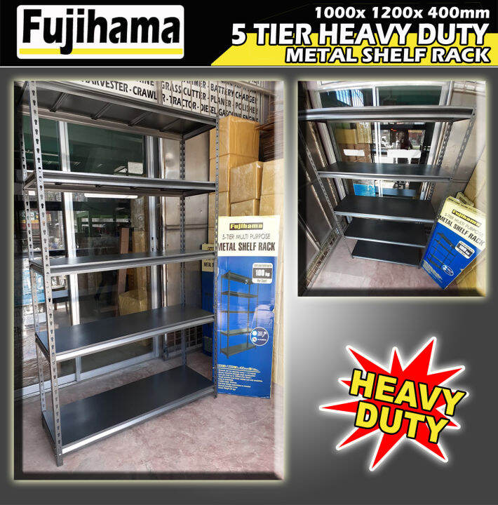 Fujihama 5 Layer Storage Rack Galvanized METAL Shelves 1830mm(H)x1200mm ...