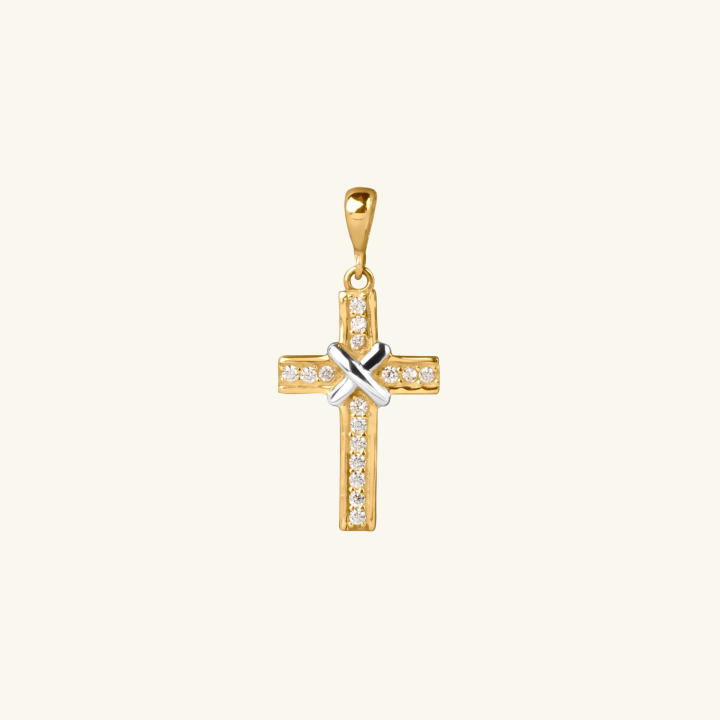 Foundry 18K Two-Toned Gold X Cross Pendant | Lazada PH