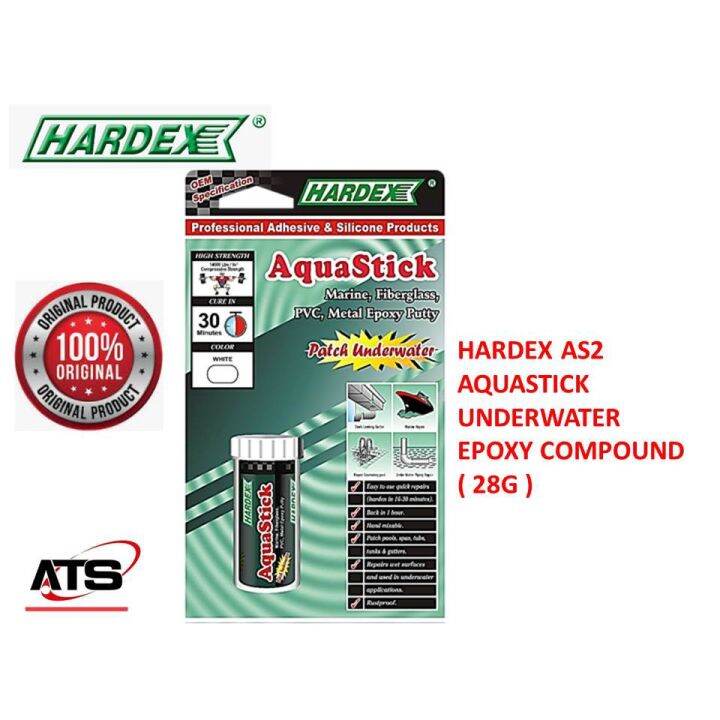 HARDEX AS2 AQUA STICK PATCH UNDERWATER EXPOXY 28G AS2 | Lazada