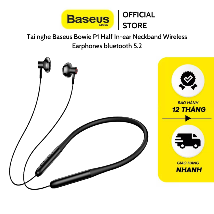 Tai nghe Baseus Bowie P1 Half In-ear Neckband Wireless Earphones ...