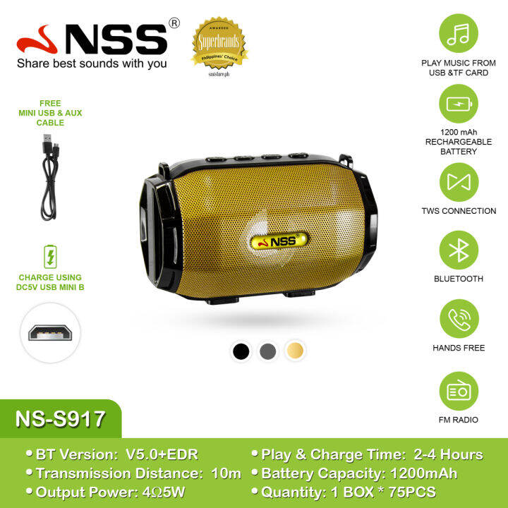 NSS - NS-S917 Wireless Bluetooth Speakers | Lazada PH