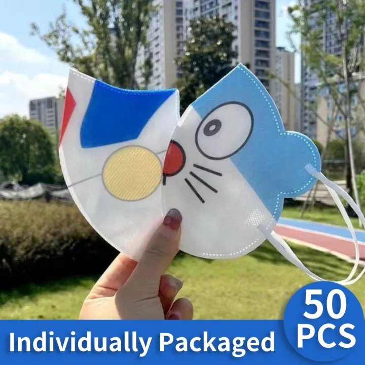 Hourser mask kanak kanak 50pcs for 3-12 year old 3ply cartoon cute mask ...