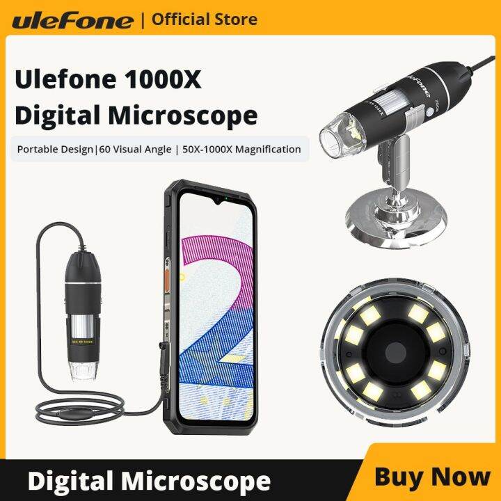 Ulefone 1000X Digital Microscope Camera 8 Adjustable LED Lights For ...