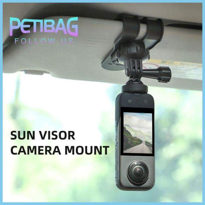 PETIBAG 360 Degree Rotation Car Sun Visor Camera Mount Quick Release ...
