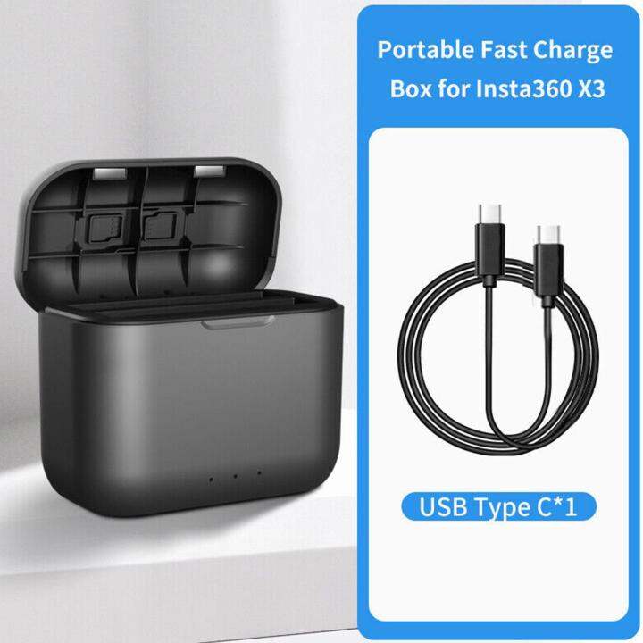 USB Type-C Battery Fast Charging Box For Insta360 X3 Portable Fast ...