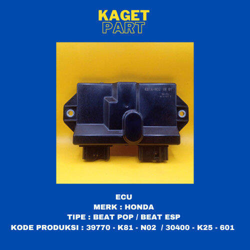 ECU MERK HONDA TIPE BEAT POP/BEAT ESP( 3977 -K81 -N02 /30400-K25-601 ...