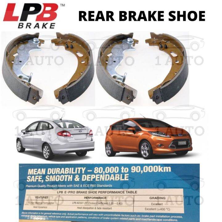 LPB E-PRO REAR BRAKE SHOE FORD FIESTA 1.4 LX 1.6 | Lazada