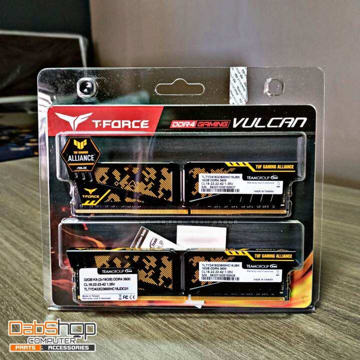 TFORCE VULCAN TUF 32GB (2X16GB) DDR4 3600MHZ | Lazada PH