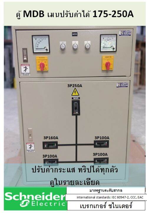 ตู้เมนใหญ่ รุ่นเมน250A MDB ลูกย่อย 4 ตัว ชไนเดอร์ ตู้ควบคุมไฟฟ้าตู้ ...