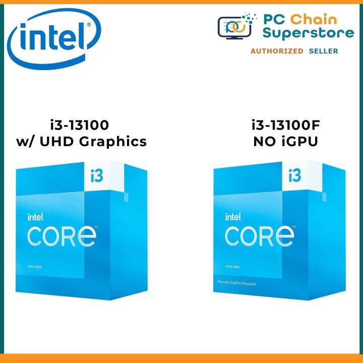 Intel Core i3-13100 / i3-13100F 13th Gen Desktop Processor Quad Core 12MB Cache up to 4.5 GHz ...