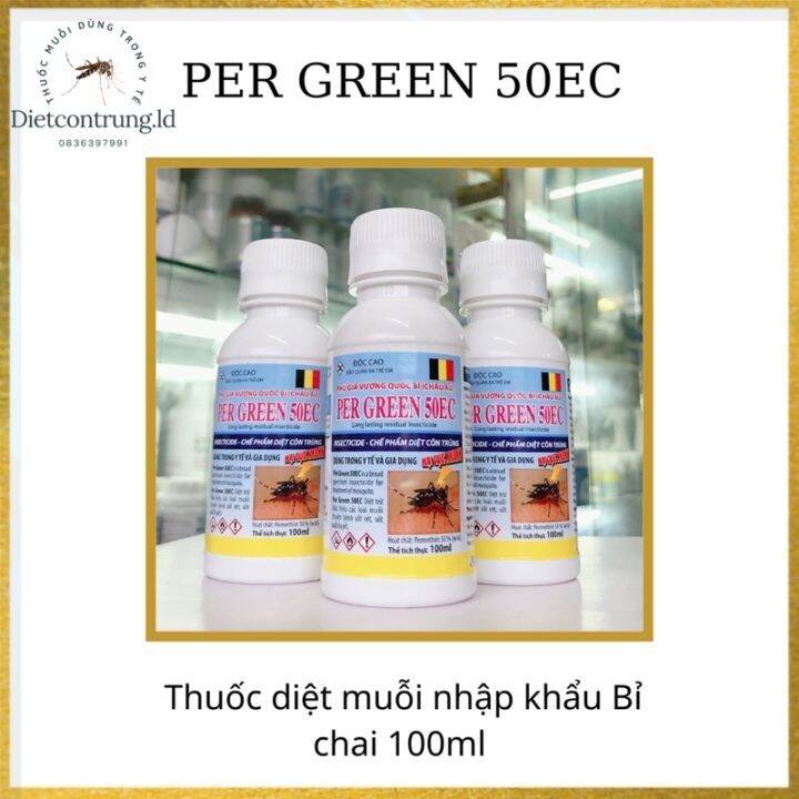 [ Thuốc diệt côn trùng, nguyên liệu nhập khẩu PER GREEN 50EC chai 100ml ...