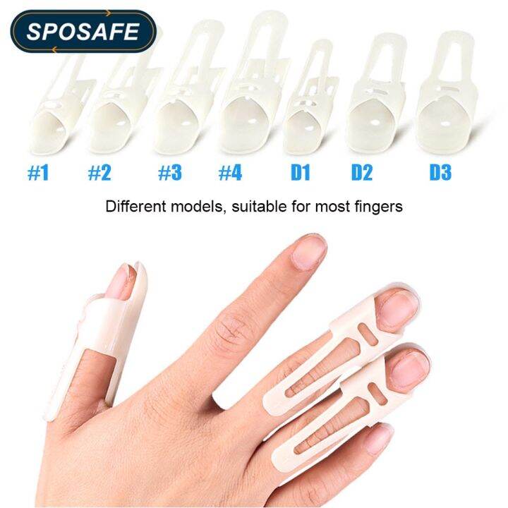 SPOSAFE 1PCS Finger Splints Mallet Finger Brace Plastic Finger sleeve ...
