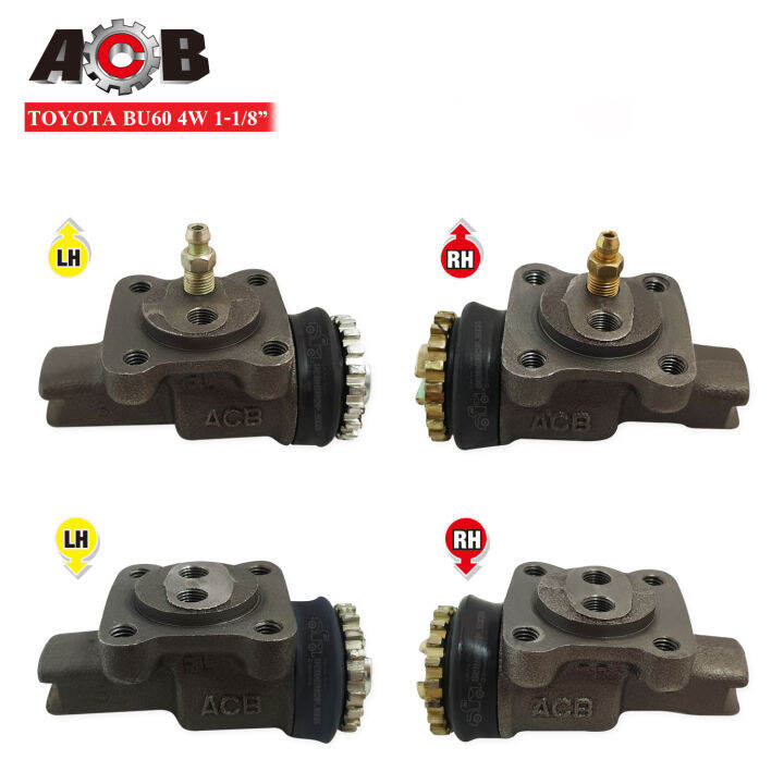 ACB กระบอกเบรคหน้า TOYOTA BU60,61 4ล้อ 1-1/8นิ้ว RH-LH ข้างขวา-ซ้าย,บน ...