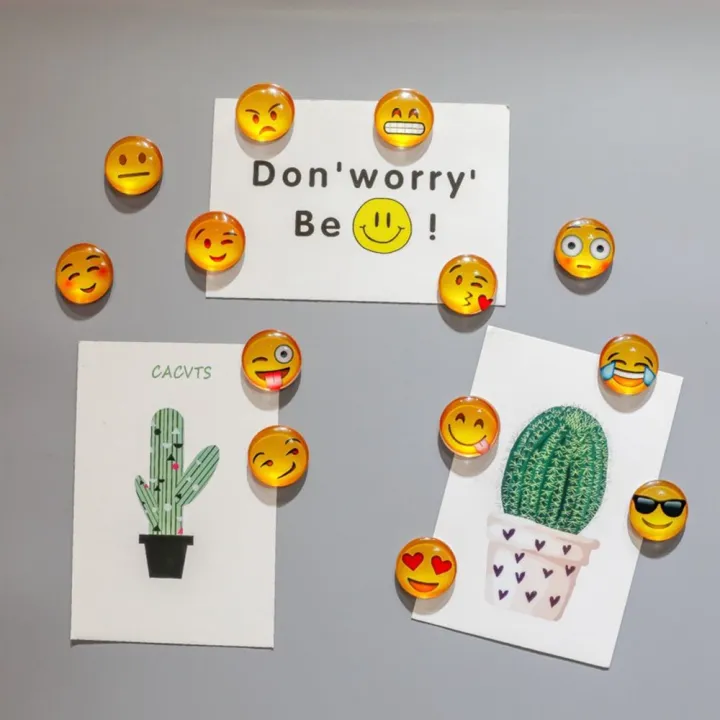 DRDIPR Creative Home Decor Smiley Expression Cartoon Refrigerator ...